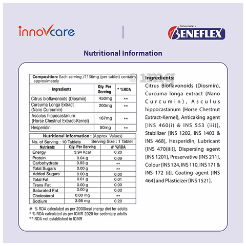 Beneflex Tablet: Buy strip of 10.0 tablets at best price in India | 1mg