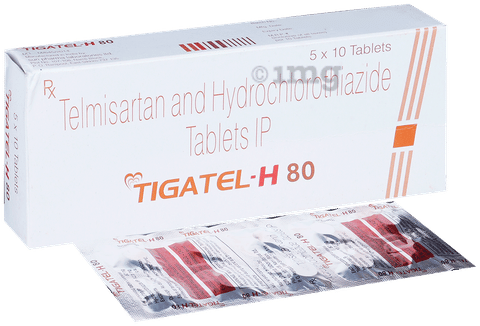 Buy Tigatel H 80mg/12.5mg Tablet Online: View Uses, Side Effects, Price ...