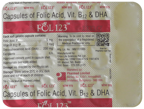 Buy Fol 123 Soft Gelatin Capsule Online: View Uses, Side Effects, Price ...