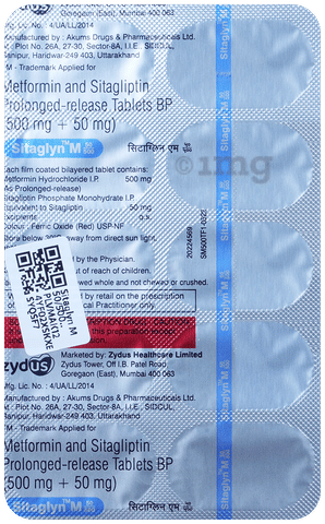 Buy Sitaglyn M 50/500 Tablet PR Online: View Uses, Side Effects, Price ...