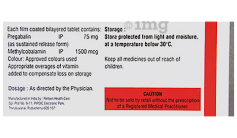 Buy Medineuron PG 1500mcg/75mg Tablet SR Online: View Uses, Side ...