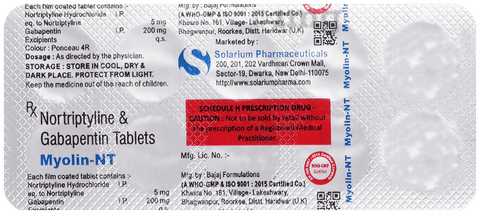 Buy Myolin NT 200mg/5mg Tablet Online: View Uses, Side Effects, Price ...