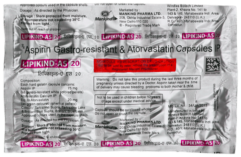 Buy Lipikind-AS 20 Capsule Online: View Uses, Side Effects, Price ...