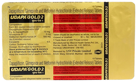 Buy Udapa Gold 2 Tablet ER Online: View Uses, Side Effects, Price ...