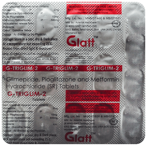 Buy G-Triglim 2 Tablet SR Online: View Uses, Side Effects, Price ...