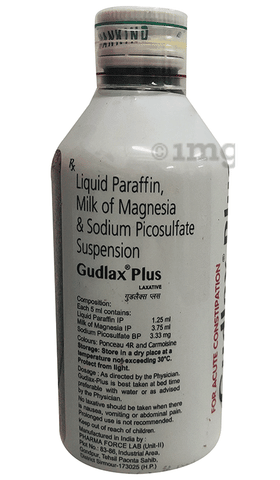 Buy Gudlax-Plus Laxative Oral Suspension Peppermint Sugar Free Online ...