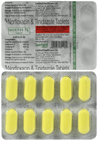 Buy Noxitef TZ 400mg/600mg Tablet Online: View Uses, Side Effects ...