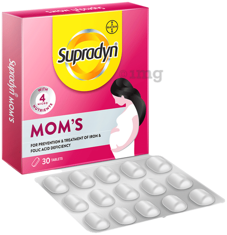 Supradyn Mom’s Tablet For Prevention & Treatment of Iron & Folic Acid ...