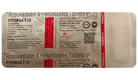 Buy Pitorva F10 Tablet Online: View Uses, Side Effects, Price ...