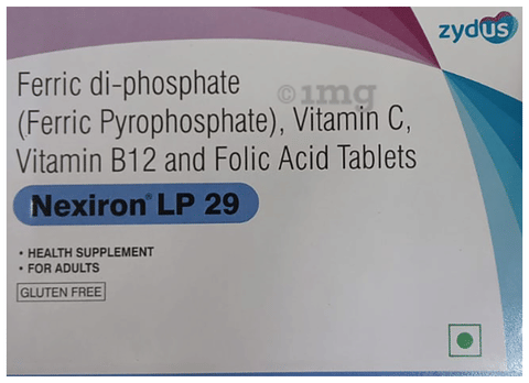 Nexiron LP 29 Tablet for Adults Gluten Free: Buy strip of 10.0 tablets ...