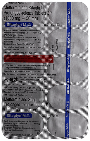 Buy Sitaglyn M 50/500 Tablet PR Online: View Uses, Side Effects, Price ...