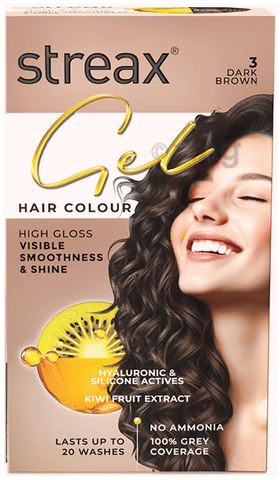 Streax Gel Hair Colour 3 Dark Brown: Buy box of 150.0 ml Kit at best ...