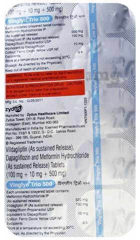 Buy Vinglyn Trio 10mg/500mg/100mg Tablet Online: View Uses, Side ...