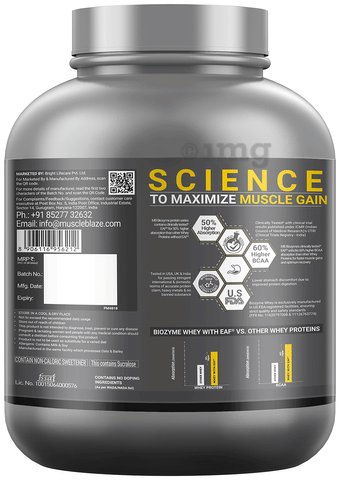 MuscleBlaze Biozyme Performance Whey Protein Powder | Flavour French ...
