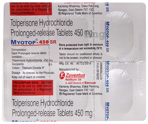 Buy Myotop 450 SR Tablet Online: View Uses, Side Effects, Price ...
