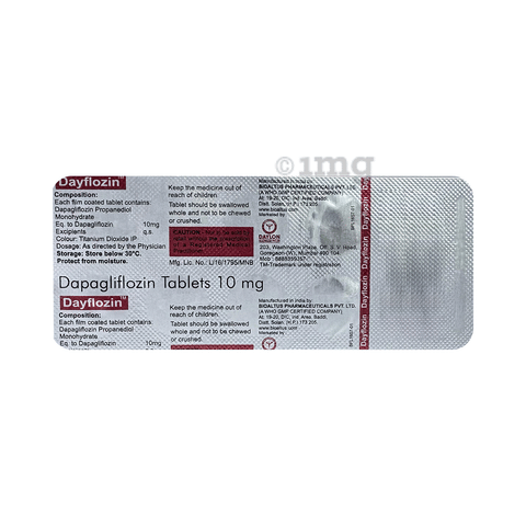 Buy Dayflozin 10mg Tablet Online: View Uses, Side Effects, Price ...