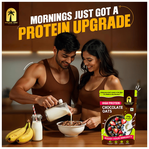 Golden Tree Premium High Protein Oats Chocolate: Buy packet of 1.0 kg ...