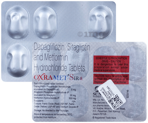 Buy Oxramet-S IR 5/50/500 Tablet Online: View Uses, Side Effects, Price ...