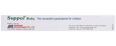 Buy Suppol Baby Suppository (7 Each) 80mg Online: View Uses, Side ...