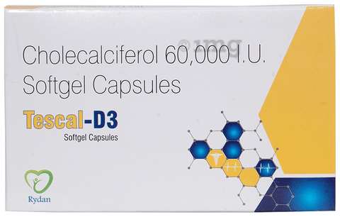 Buy Tescal-D3 Softgel Capsule Online: View Uses, Side Effects, Price ...