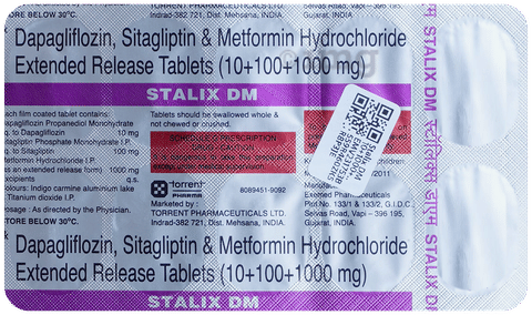 Buy Stalix DM 10+1000+100 Tablet ER Online: View Uses, Side Effects ...