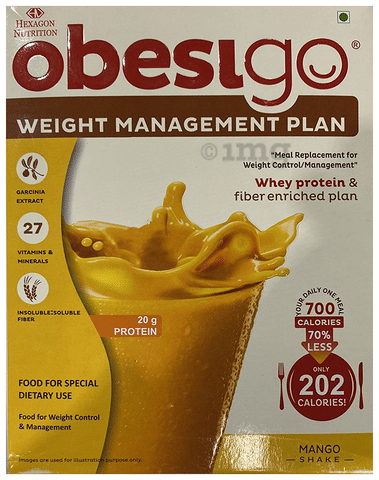 Obesigo Whey Protein 50gm Sachet Mango Shake: Buy box of 7.0 Sachets at ...