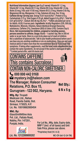 Centrum Recharge Instant Energy Mix Sachet (5gm Each) Orange: Buy box ...