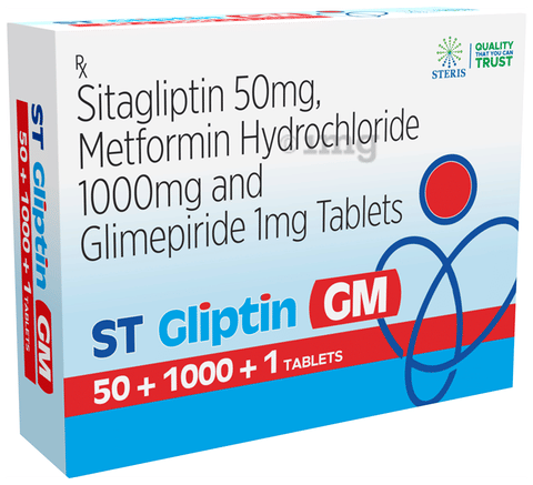 Buy ST Gliptin GM 50+1000+1 Tablet Online: View Uses, Side Effects ...