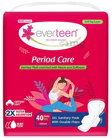 Everteen Period Care Sanitary Pads with Neem & Safflower | Cottony Soft ...