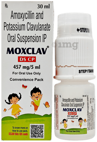 Buy Moxclav DS CP 457mg Oral Suspension Online: View Uses, Side Effects ...