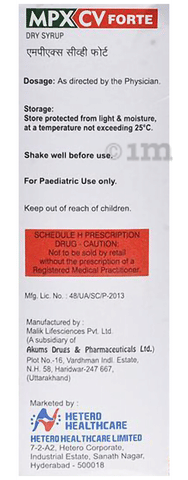 Buy Mpx-CV Forte Dy Syrup Online: View Uses, Side Effects, Price ...