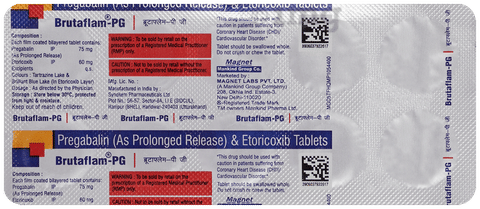 Buy Brutaflam PG 75mg/60mg Tablet Online: View Uses, Side Effects ...