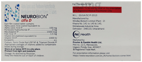 Buy Neurobion Alfa D Tablet For Nerve Health & Diabetic Neuropathy ...