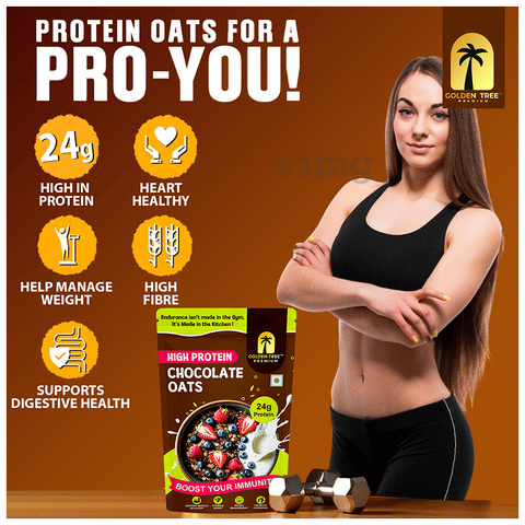 Golden Tree Premium High Protein Oats Chocolate: Buy packet of 1.0 kg ...