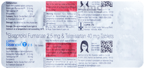 Buy Bisonext T 2.5mg/40mg Tablet Online: View Uses, Side Effects, Price ...