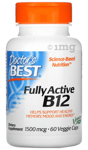 Doctor's Best Fully Active B12 1500mcg Veggie Cap | Supports Healthy ...