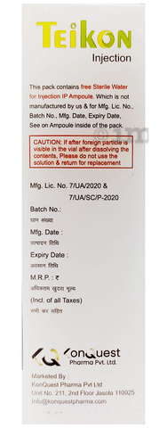 Buy TeiKon Injection Online: View Uses, Side Effects, Price ...