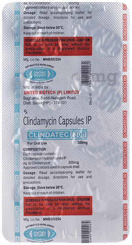 Buy Clindatec 300mg Capsule Online: View Uses, Side Effects, Price ...