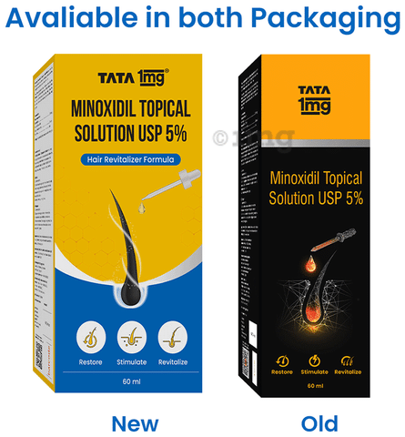 Tata 1mg Minoxidil Hair Growth Topical Solution 5 60ml Each View Uses Side Effects Price and Substitutes 1mg