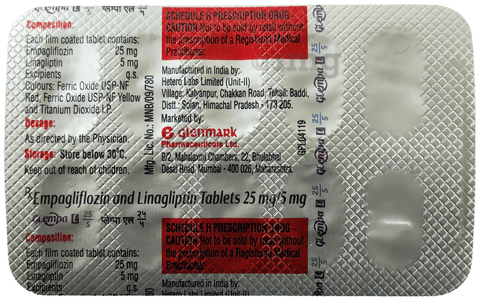 Buy Glempa L 25/5 Tablet Online: View Uses, Side Effects, Price ...