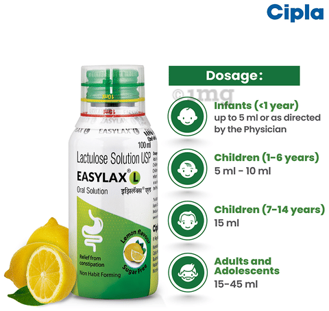 Buy Easylax L Oral Solution Lemon Sugar Free Online: View Uses, Side ...