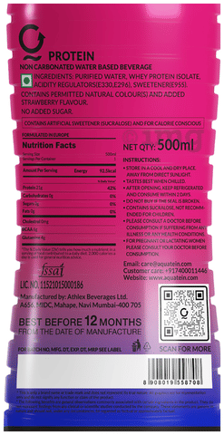 Aquatein Pro 21g Protein Water Strawberry No Added Sugar: Buy bottle of ...