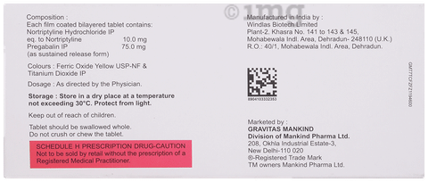 Buy Mahagaba NT 75mg/10mg Tablet Online: View Uses, Side Effects, Price ...