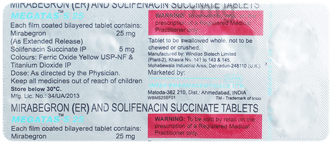 Buy Megatas-S 25 Tablet ER Online: View Uses, Side Effects, Price ...