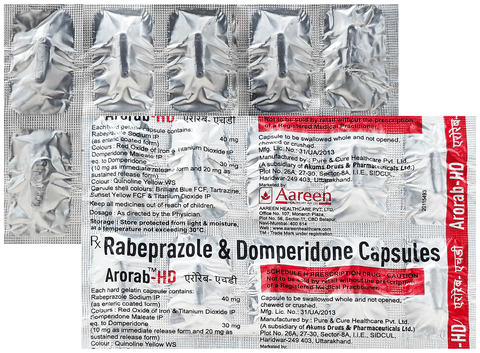 Buy Arorab HD 30mg/40mg Capsule SR Online: View Uses, Side Effects ...