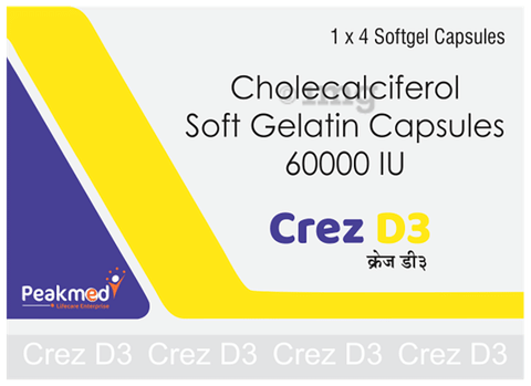 Buy Crez D3 Soft Gelatin Capsule Online: View Uses, Side Effects, Price ...