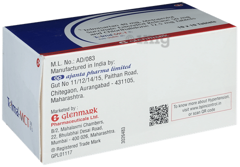 Buy Telma-MCT 50/12.5 Tablet ER Online: View Uses, Side Effects, Price ...
