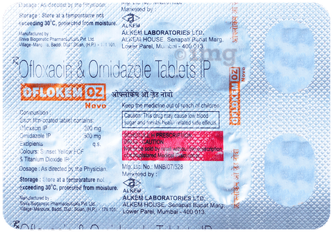 Buy Oflokem OZ Novo Tablet Online: View Uses, Side Effects, Price ...