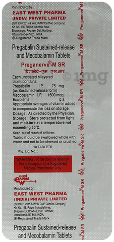 Buy Preganerve M 1500mcg/75mg Tablet SR Online: View Uses, Side Effects ...