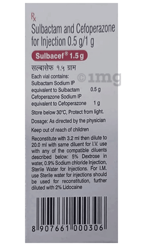 Buy Sulbacef 1000mg/500mg Injection Online: View Uses, Side Effects ...